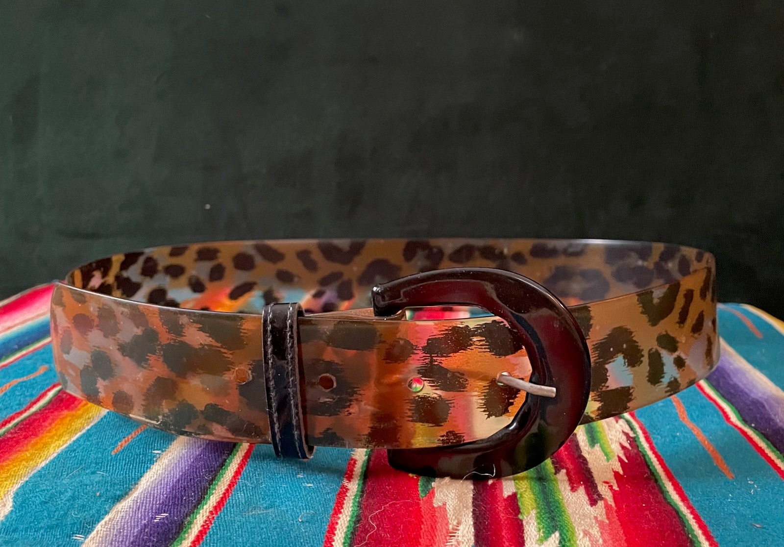 Vintage Leopard Animal Print Clear Plastic Jelly Belt by Astor - Etsy