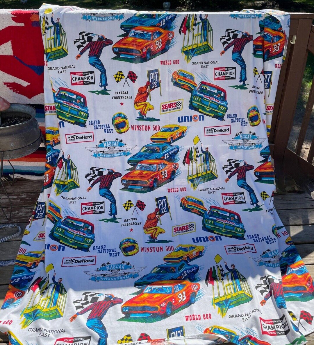 Vintage 1970s Sears Perma Prest NASCAR Daytona Winston 500 Champion STP ...
