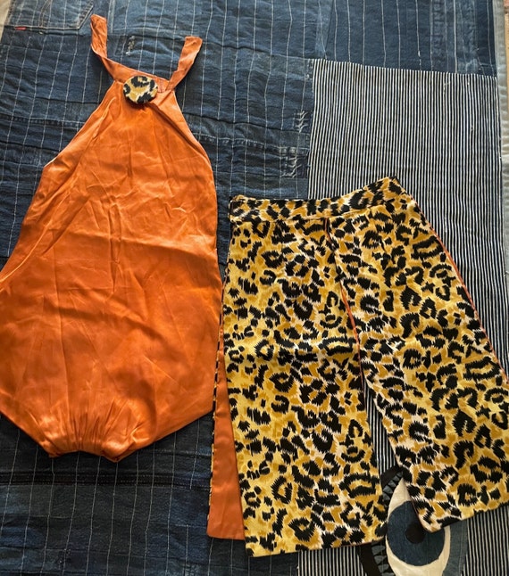Vintage 50s 60s Showgirl Costume Satin Playsuit And L Gem