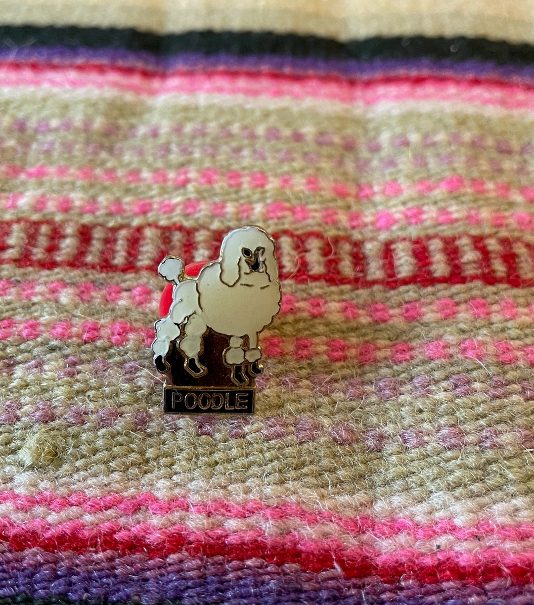 1980s Vintage Poodle Dog Metal Enamel Lapel Pin POODLE - Etsy