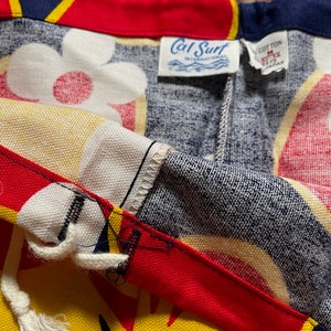 1960s Vintage Mens Cal Surf Daisy Surfer Board Shorts Swim Trunks MOD ...
