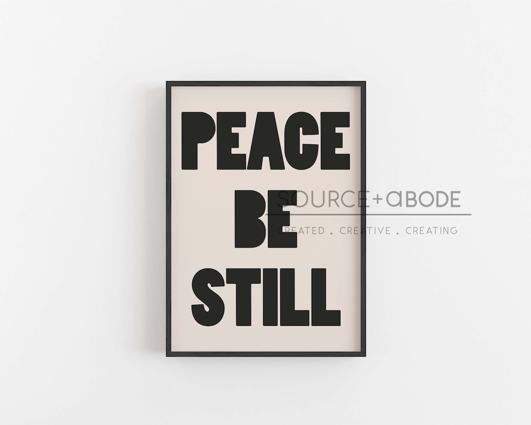 Peace Be Still Wall Decor. Modern Christian Art Print, Christian Wall ...