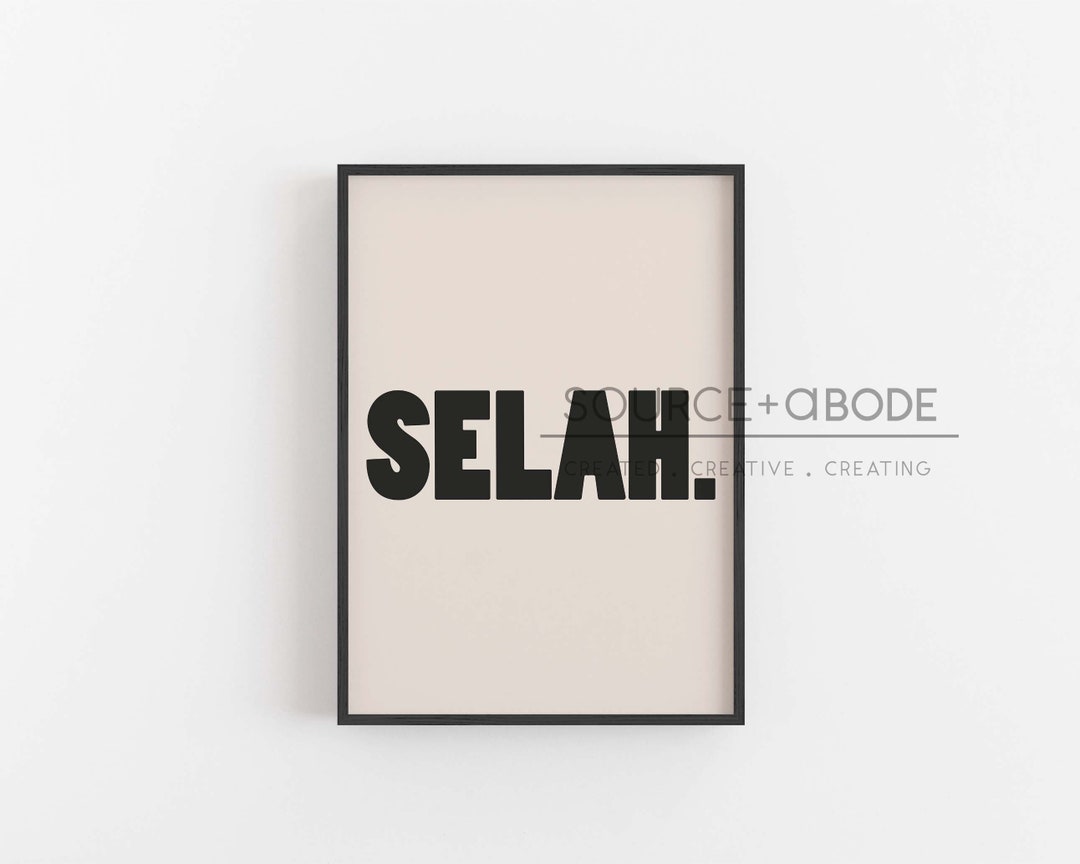 Selah Wall Decor. Modern Christian Art Print, Christian Wall Art ...