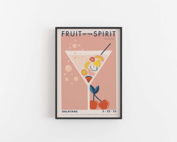 Fruits of the Spirit Art Print Fruit Cocktail Art Kitchen - Etsy