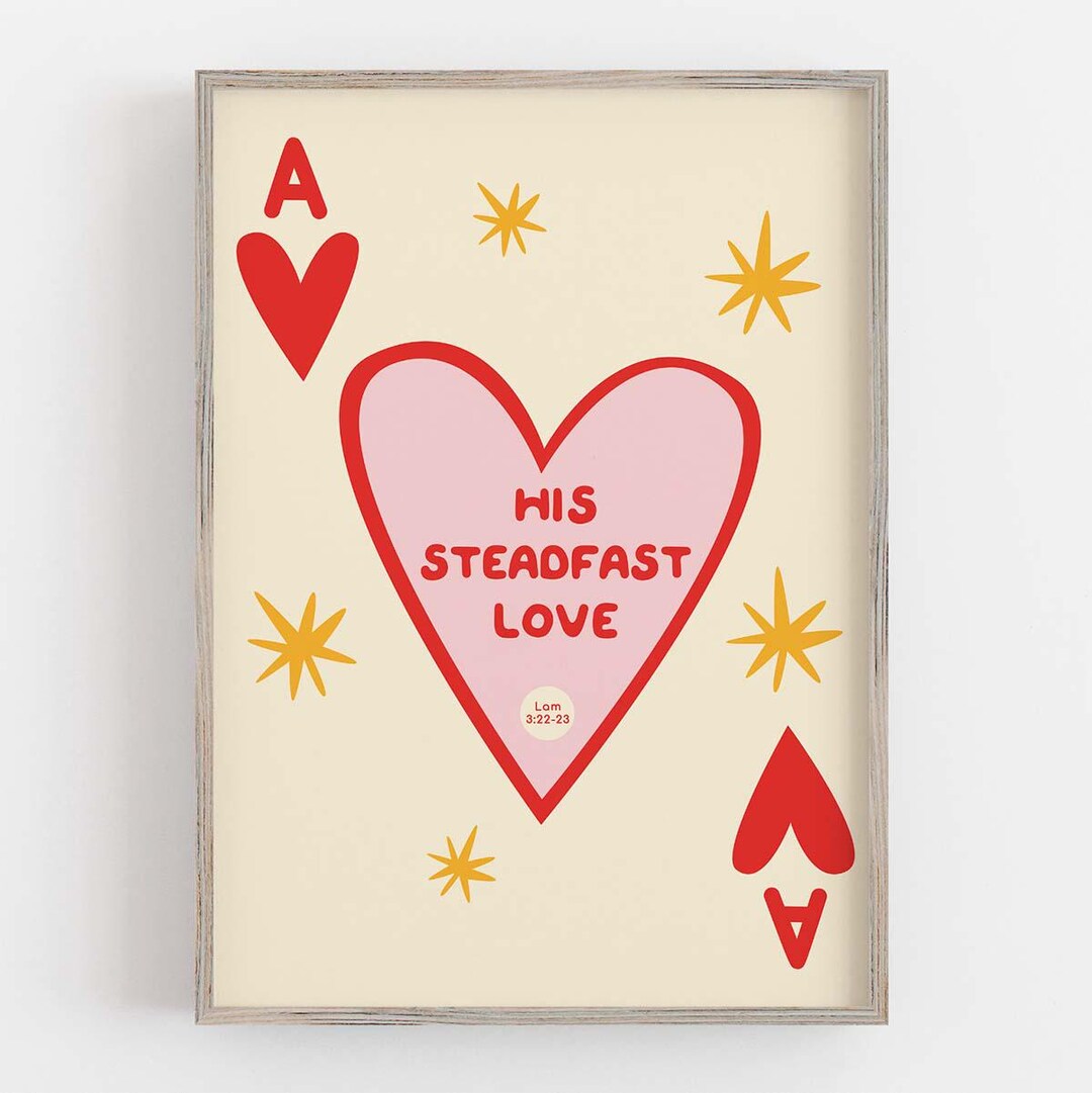 His Steadfast Love Art Print, Y2k Art Poster, Cool Christian Art Print, Christian Home Decor ...