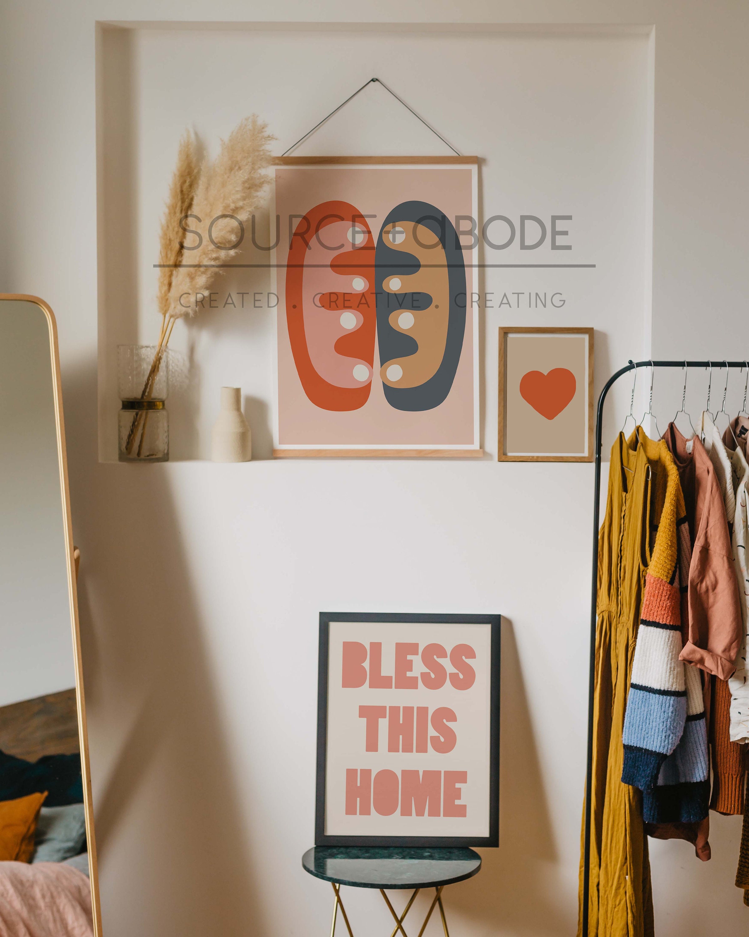 African Adinkra Symbols. Friendship Abstract Art Print. African Proverb ...