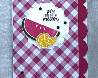 One in a Melon Card One in A Million Card Friend Card - Etsy