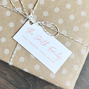 Personalized Gift Tags - Classy Elizabeth Calligraphy Font - Gift Tags ...