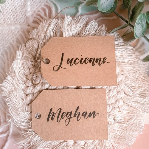 Handwritten Calligraphy Personalized Name Tags Gift Tags - Etsy