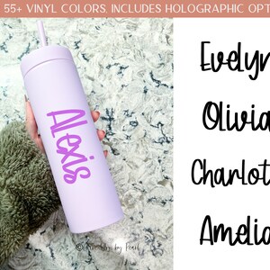 Alexis Font, Custom Name Vinyl Decal, Vinyl Stickers, Holographic Name ...