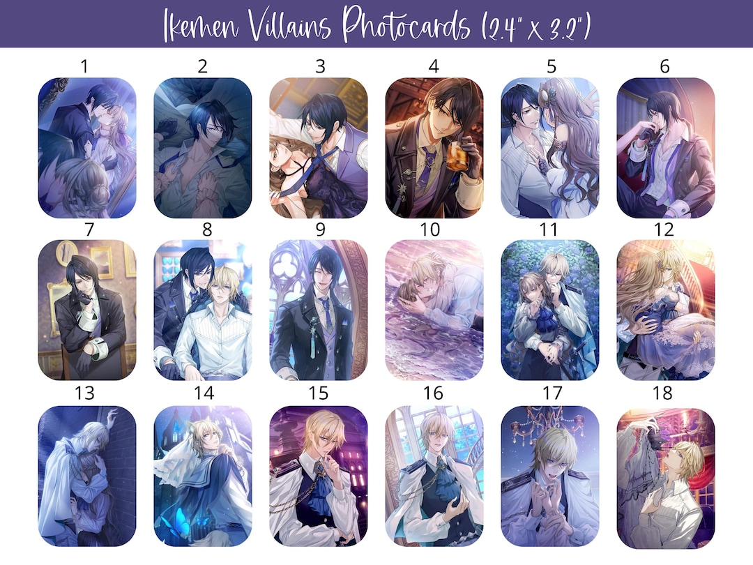 Ikemen Villains Photocards - William Rex, Harrison Gray, Liam Evans ...