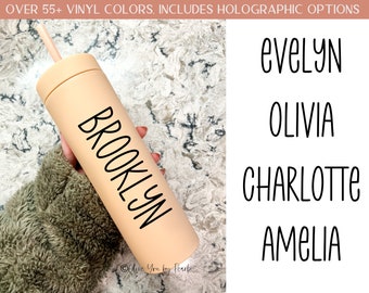 Kendra Font // Custom Name Vinyl Decal // Vinyl Stickers // Holographic ...