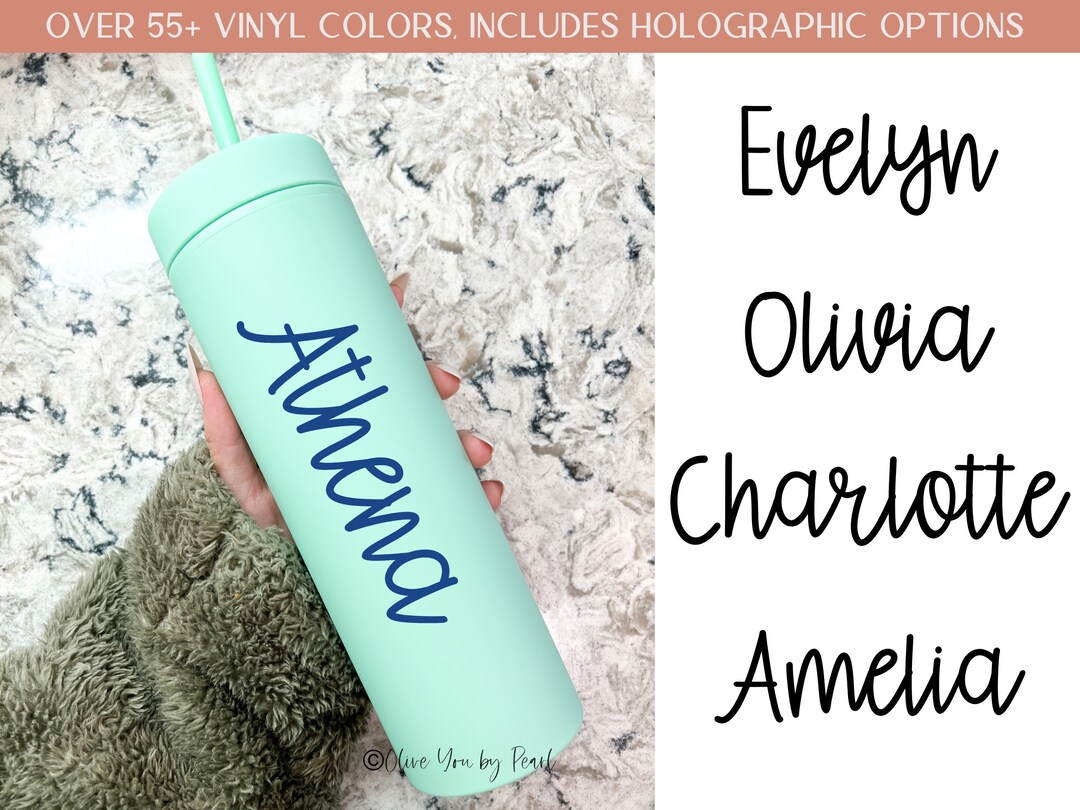 Athena Font, Custom Name Vinyl Decal, Vinyl Stickers, Holographic Name ...