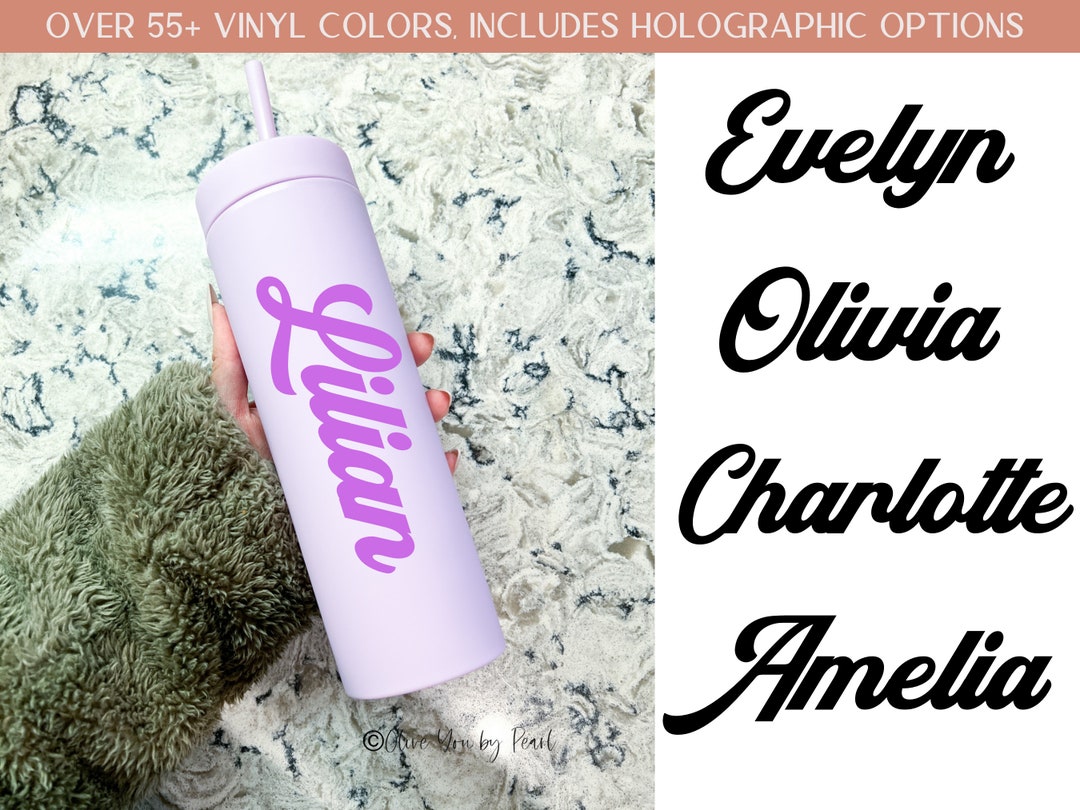 Lillian Font, Custom Name Vinyl Decal, Vinyl Stickers, Holographic Name ...