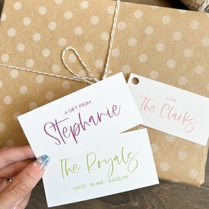 Personalized Gift Tags - Brush Lettering Font - Gift Tags and Cards for ...