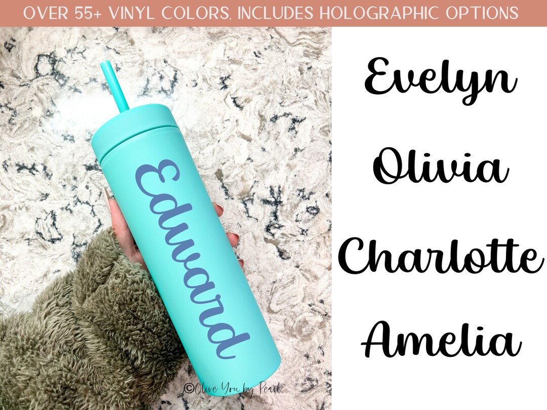 Edward Font, Custom Name Vinyl Decal, Vinyl Stickers, Holographic Name ...