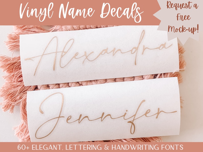 Custom Vinyl Name Stickers and Decal Lettering Stickers - Etsy