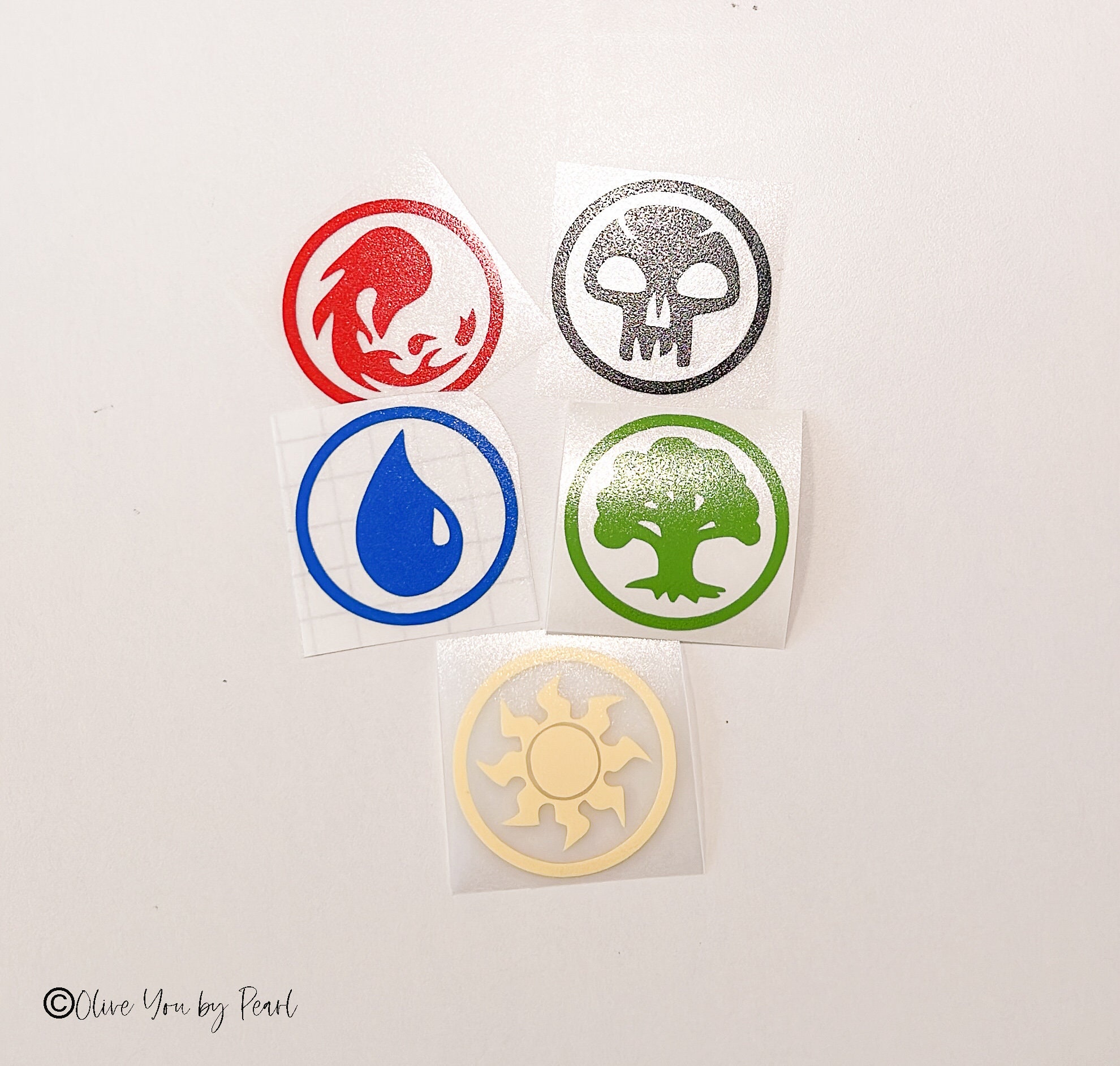 MTG Symbols Mana Decal With Border, MTG Mana Stickers, MTG Lands, Magic ...