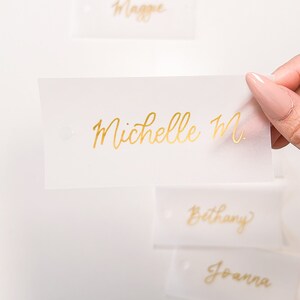 Personalized Vellum Gift Tags, Custom Calligraphy, 69lbs 93gsm ...