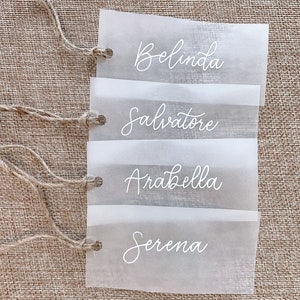 Personalized Vellum Gift Tags, Custom Calligraphy, 69lbs 93gsm ...
