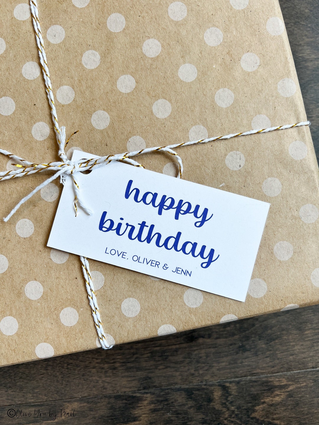 Happy Birthday Gift Tags - Personalized Set of 6 - Custom Gift Tags and ...