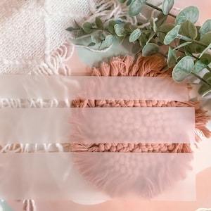 Vellum Bellyband for 5" X 7" Invitations, Translucent Vellum Belly Band ...