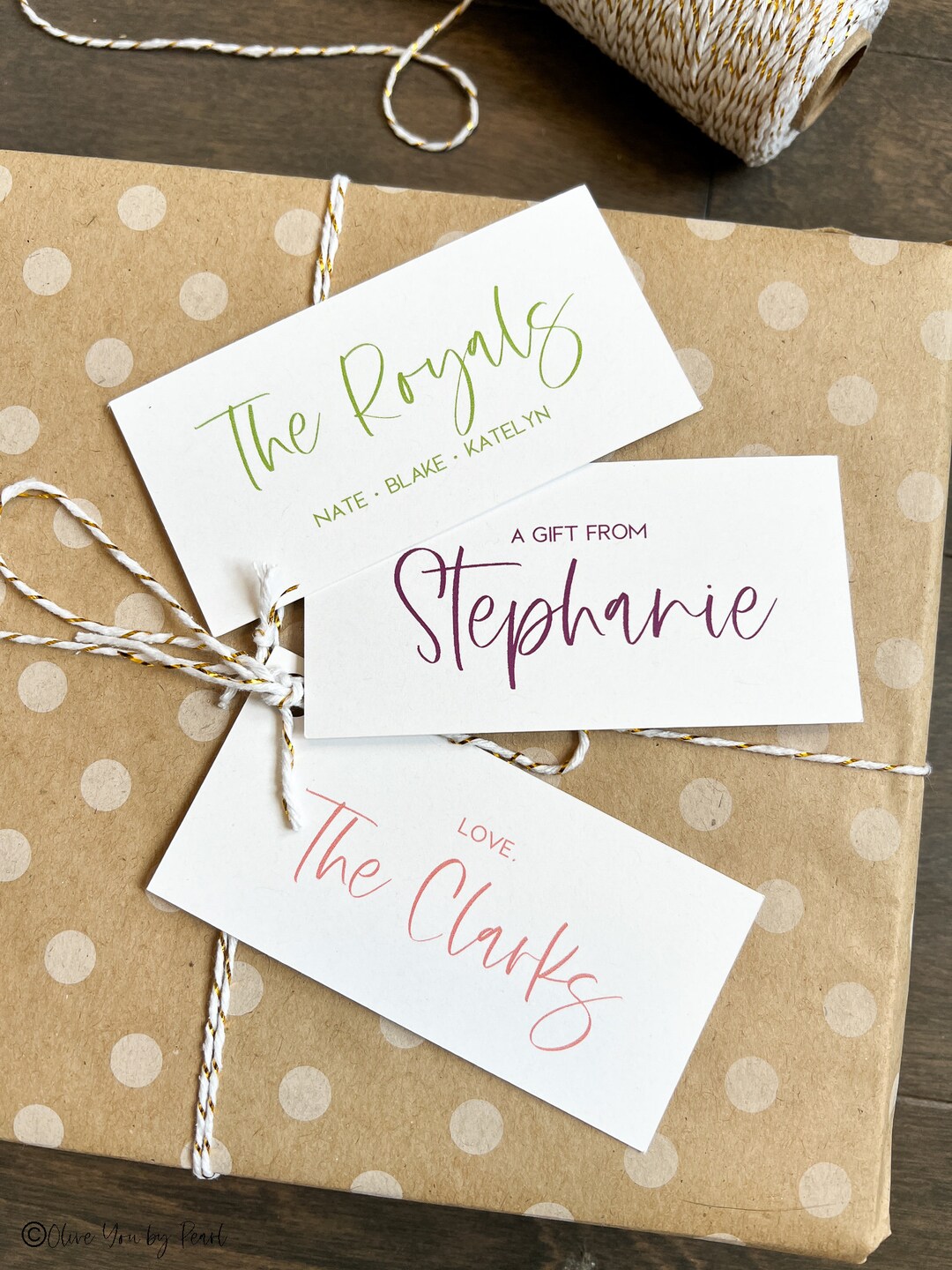 Personalized Gift Tags - Brush Lettering Font - Gift Tags and Cards for ...