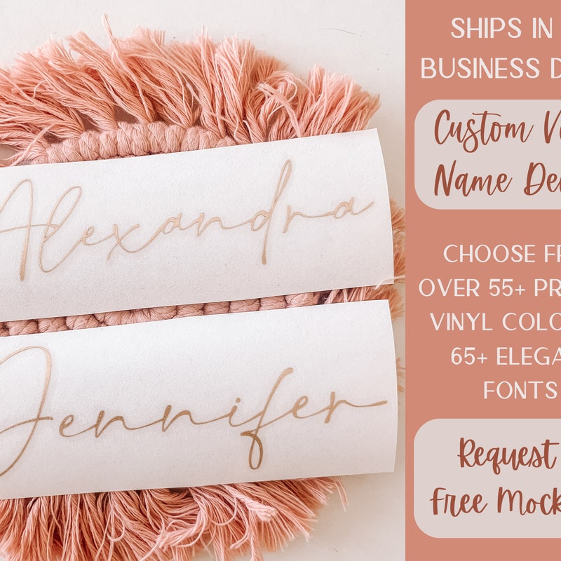 Vinyl Name Sticker - Etsy