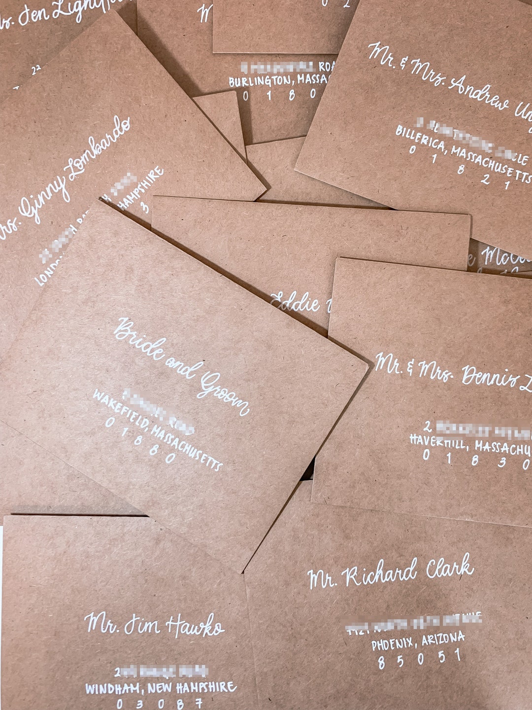 Handwritten Calligraphy Wedding Envelopes, Envelope Addressing, Custom ...