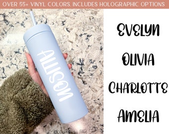 Kendra Font // Custom Name Vinyl Decal // Vinyl Stickers // - Etsy