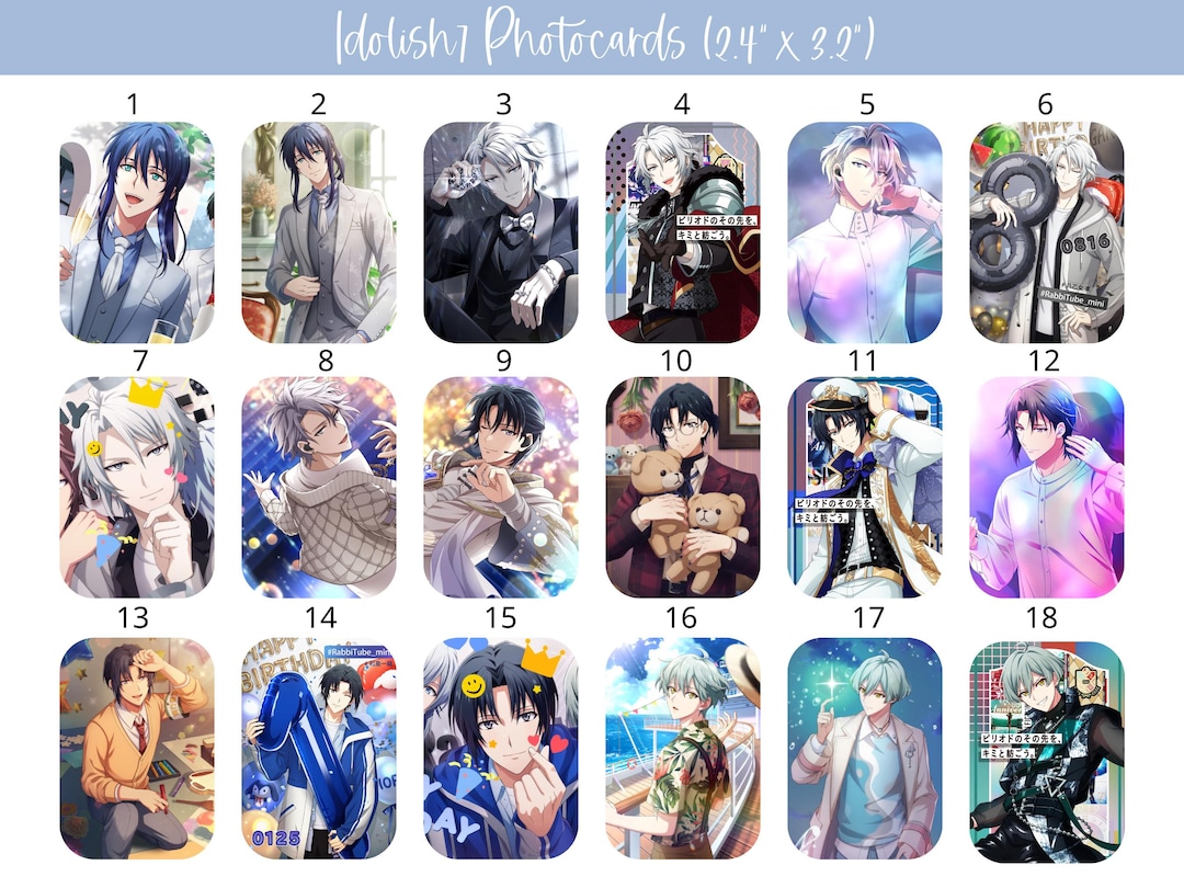 Idolish 7 Photocards - アイドリッシュセブン, Riku, Momo, Tamaki, Gaku, Tenn, Iori ...