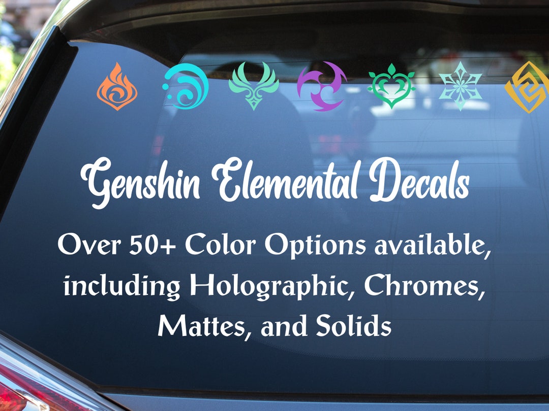 Elements Decal - Holographic, Chrome, Matte, and Solid Color Options ...