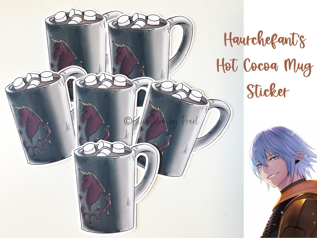 FFXIV Haurchefant Hot Cocoa Mug Sticker, Final Fantasy XIV, Heavensward ...