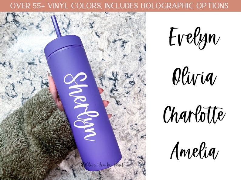 Sherlyn Font, Custom Name Vinyl Decal, Vinyl Stickers, Holographic Name ...