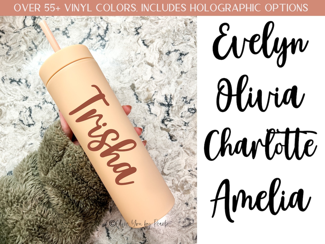 Trisha Font, Custom Name Vinyl Decal, Vinyl Stickers, Holographic Name ...