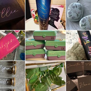 Custom Vinyl Name Stickers and Decal, Lettering Stickers, Vinyl ...