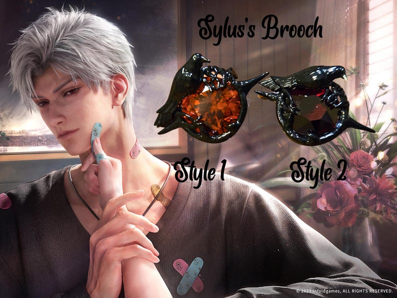 Love and Deepspace Sylus Brooch - Sylus, 秦彻, Shin, Jin Woon - Etsy
