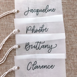 Personalized Vellum Gift Tags, Custom Calligraphy, 69lbs 93gsm ...