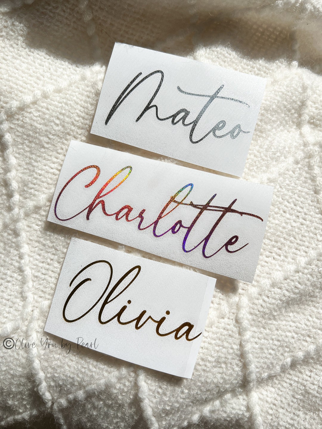 Holographic Name Decal, Birthday Party Decor, Girls Trip Tumbler Name ...
