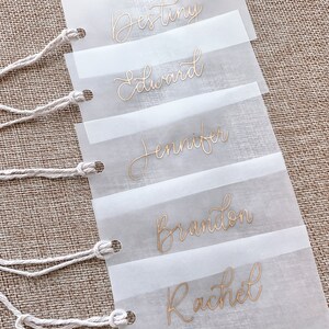 Personalized Vellum Gift Tags, Custom Calligraphy, 69lbs 93gsm ...