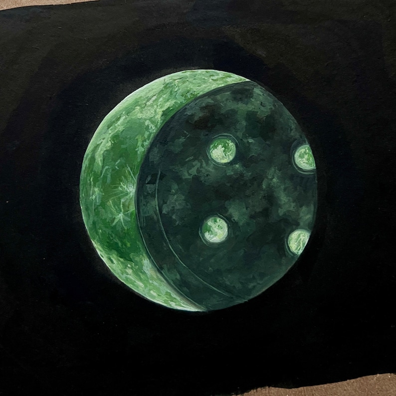 Coraline Art Print button Moon 5x7in or 8x10in - Etsy