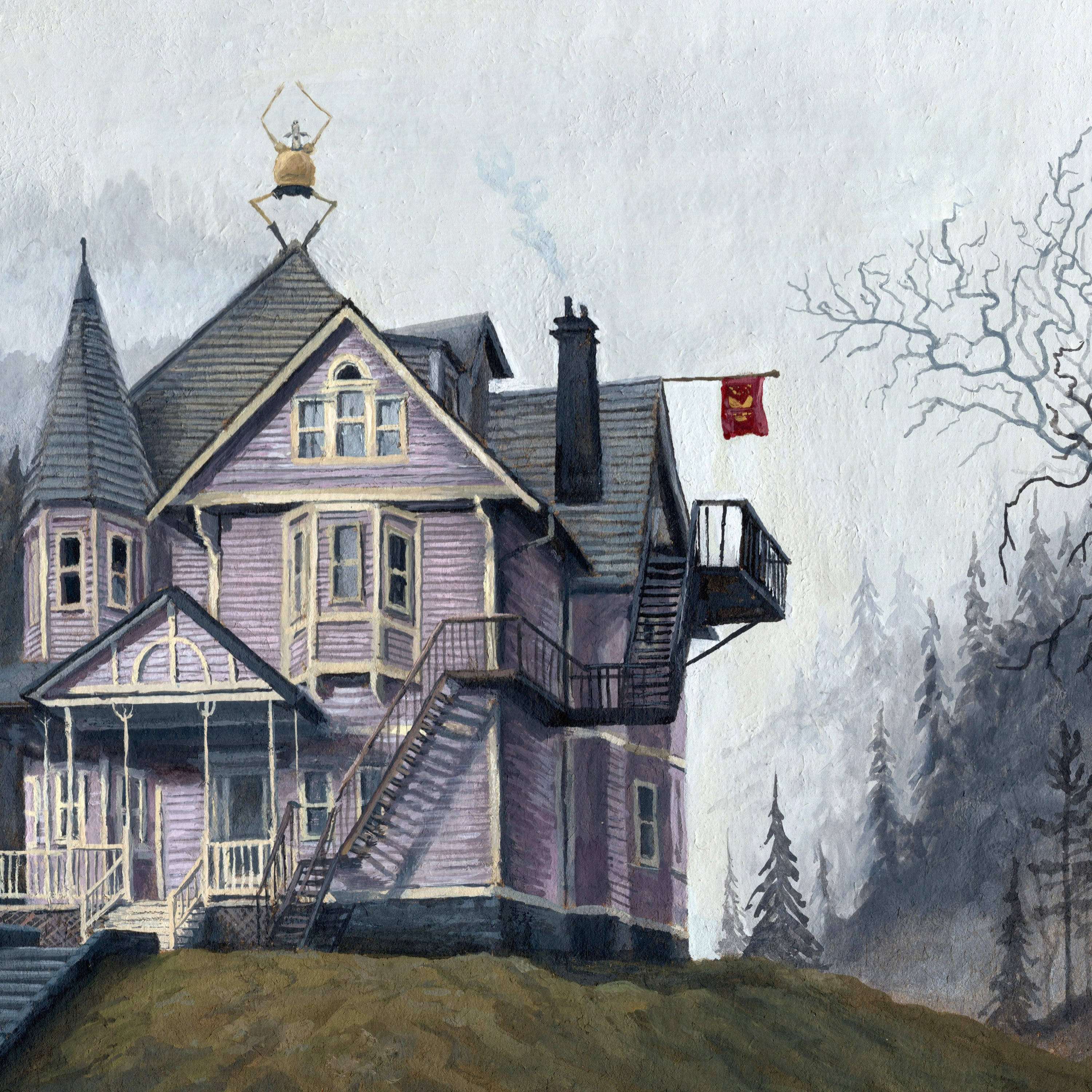 Coraline Art Print the Pink Palace 5x7in or - Etsy Australia