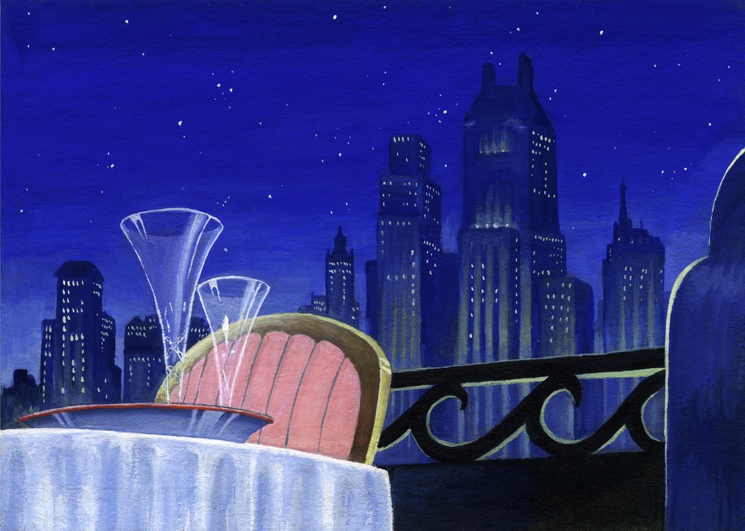 Tom and Jerry Art Print: "mouse in Manhattan" Scene (8x10) - Etsy
