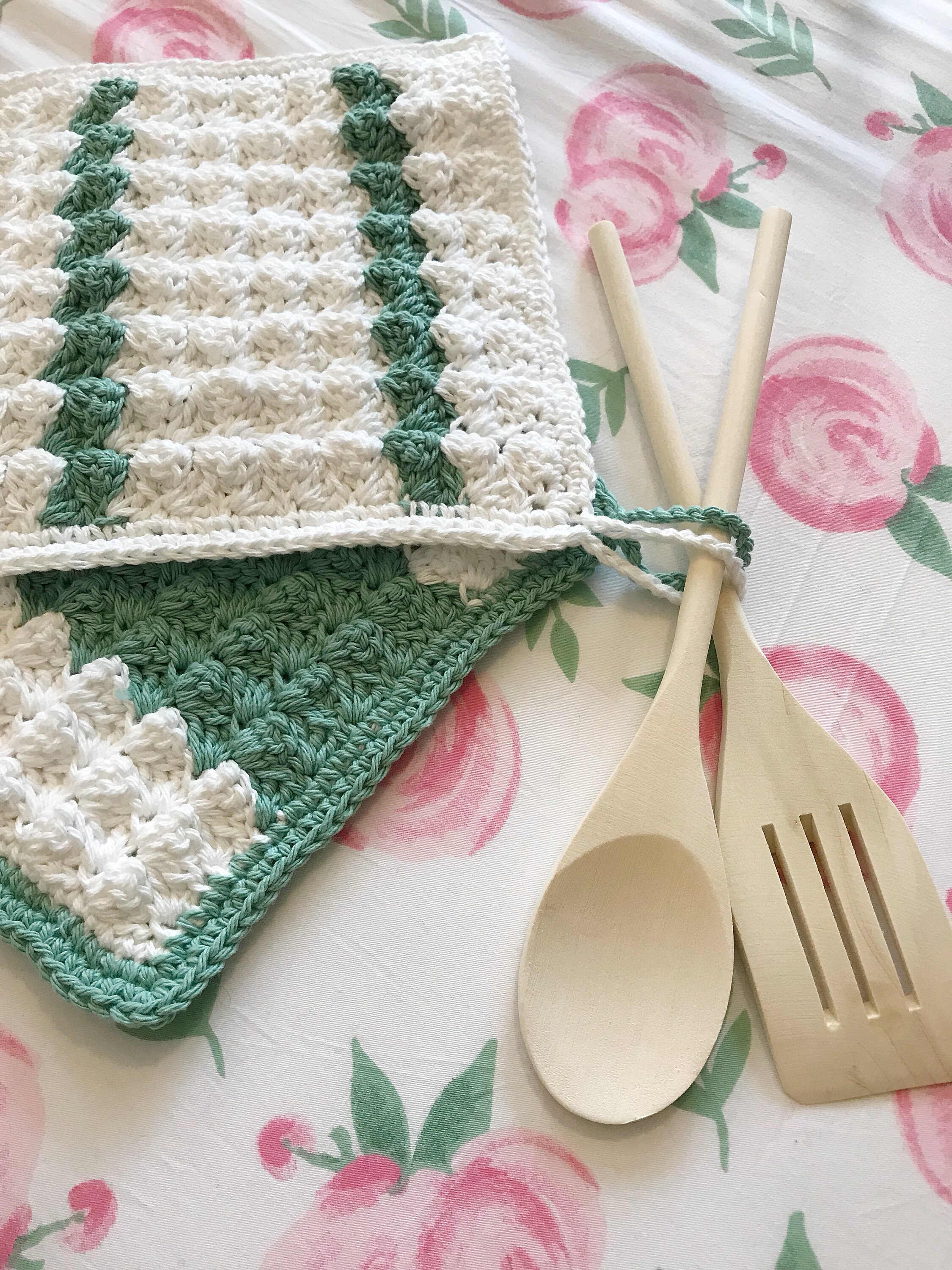 Potholder and Spoon Set, Crochet Potholders, Gift Set, Christmas Gift ...