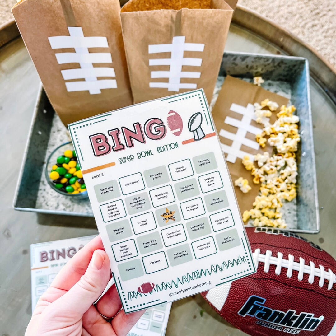 2023 Super Bowl Bingo for Kids, Football Bingo for Kids, Super Bowl ...