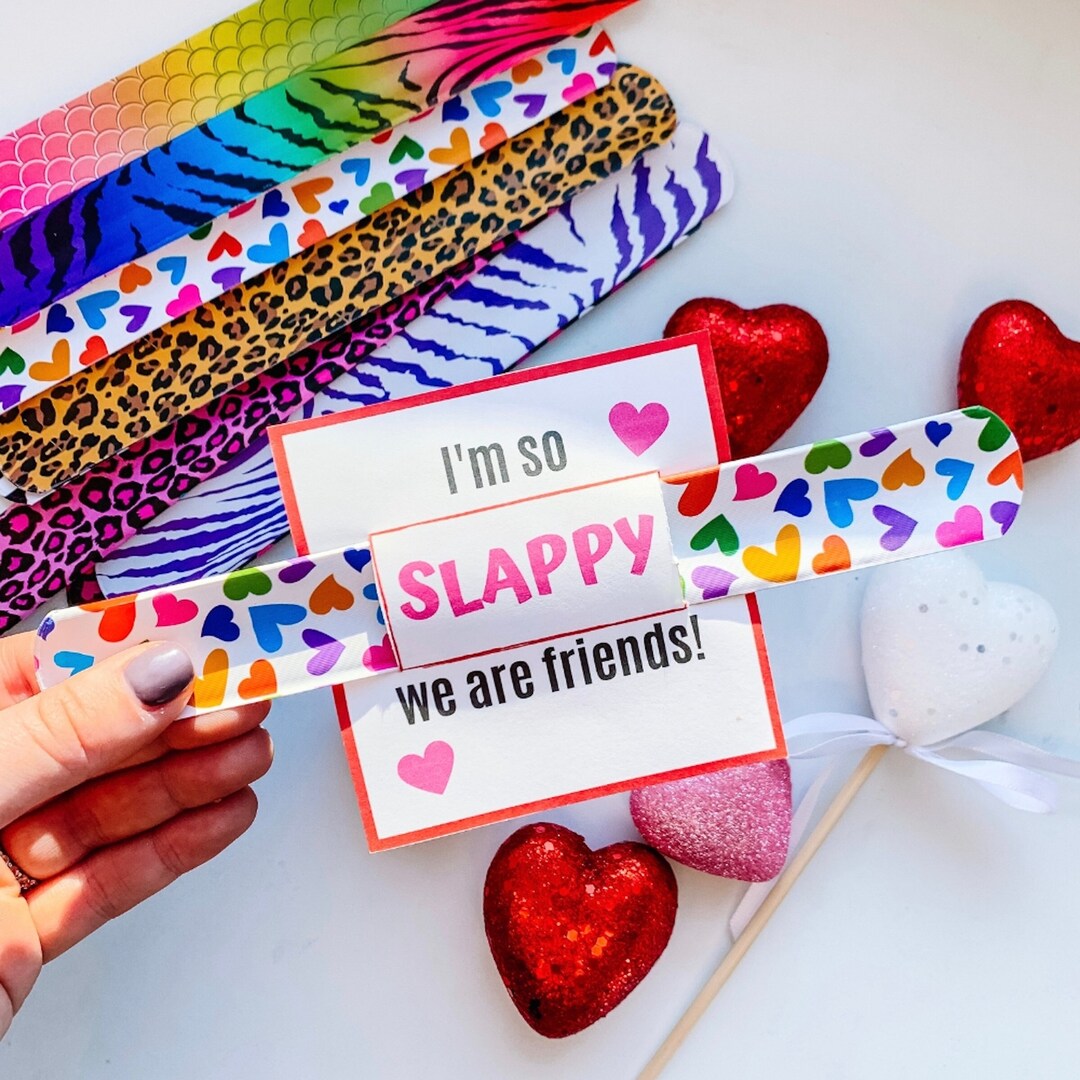 Slap Bracelet Valentines Day Card, Kids Valentine Card, School ...