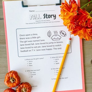 Fall Fun Preschool, Kindergarten, First Grade Curriculum, Homeschool ...