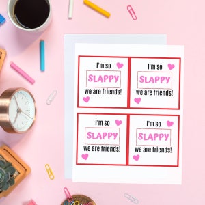 Slap Bracelet Valentines Day Card, Kids Valentine Card, School ...