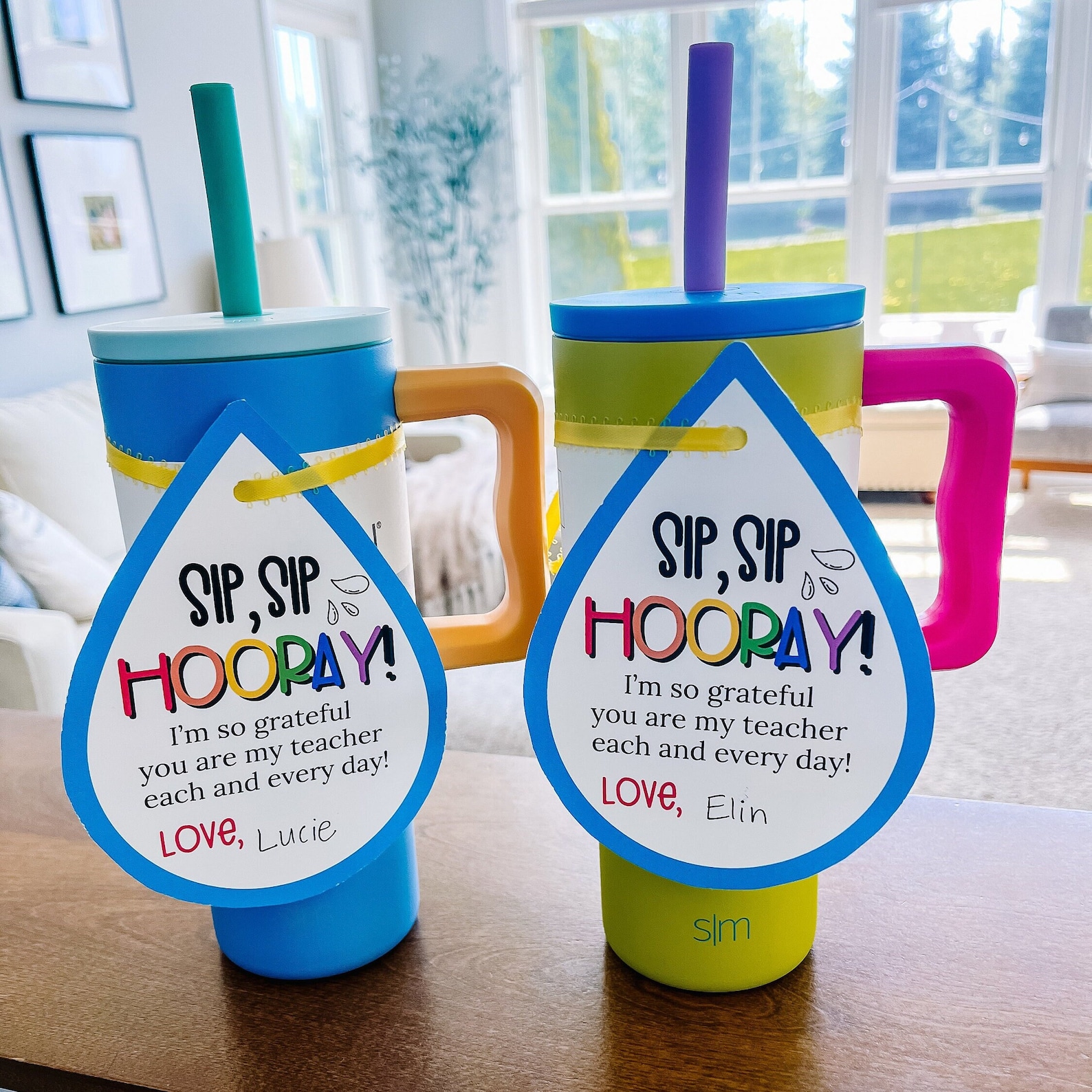 Teacher Appreciation Gift Tag, Sip Sip Hooray, Thank You School Gift ...