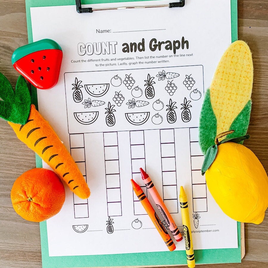 Fruits & Vegetables Preschool, Kindergarten, First Grade, Homeschool ...